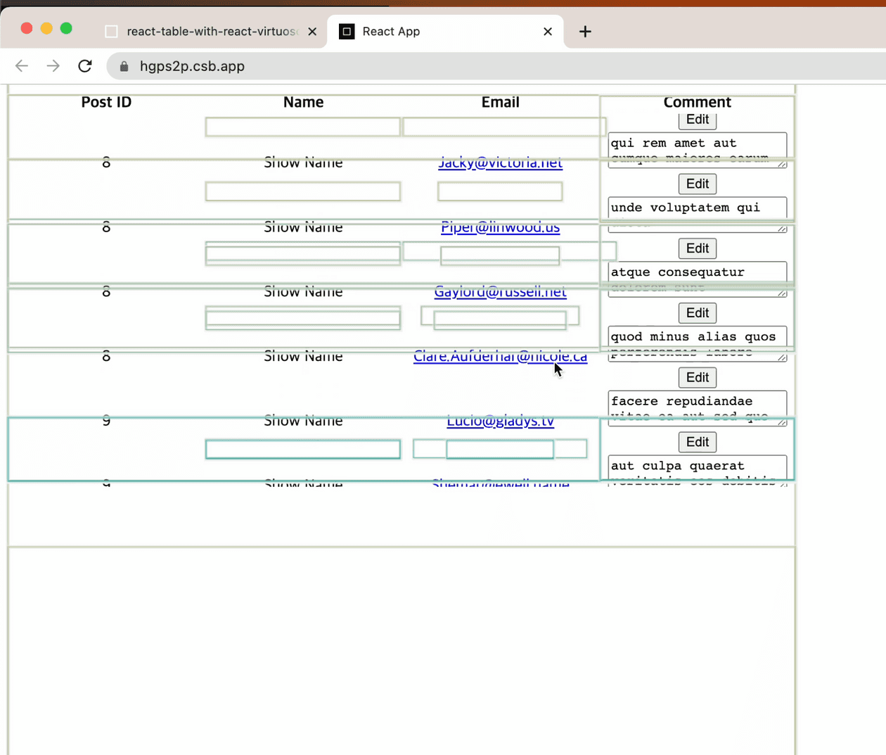 React Virtuoso를 사용하여 React-table 의 느린 성능 개선하기